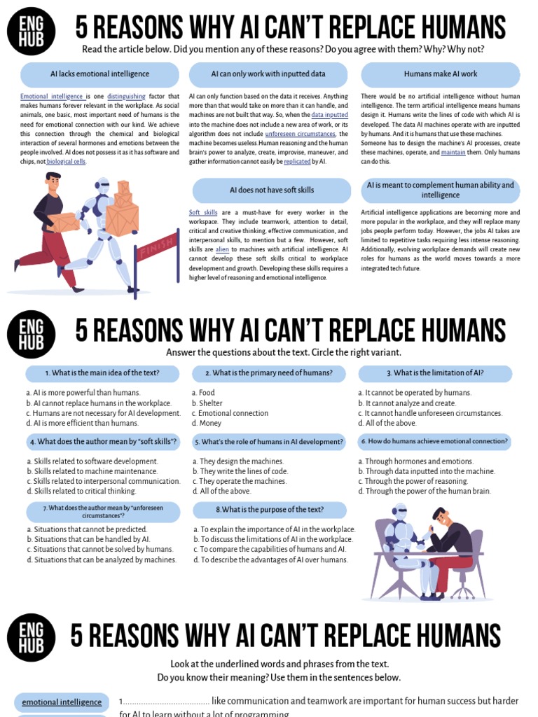 5 Reasons Why Ai Cant Replace Humans Sv Pdf