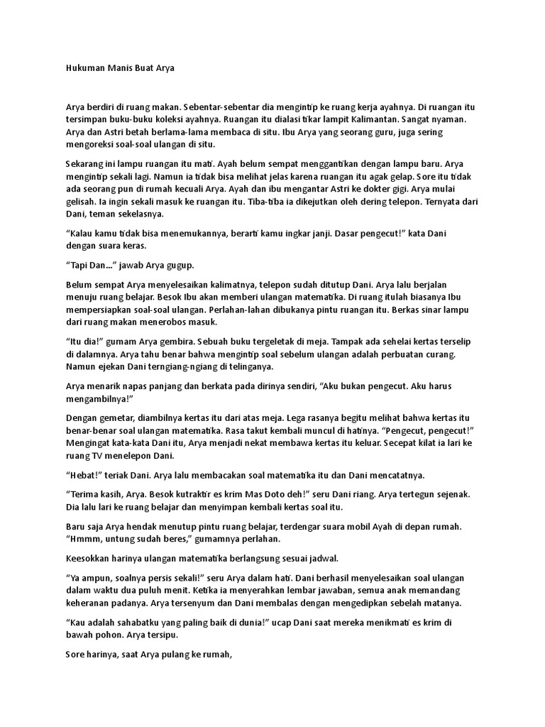 Hukuman Manis Buat Arya | PDF