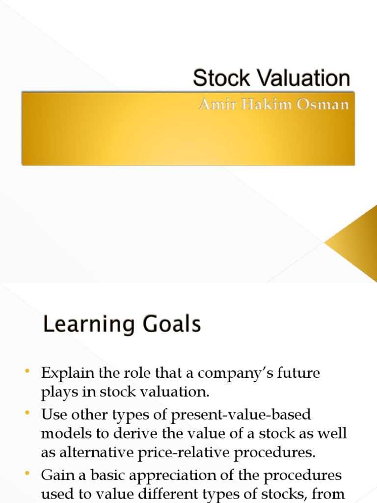 Stock Valuation Methods.ppt | PDF | Valuation (Finance) | Dividend