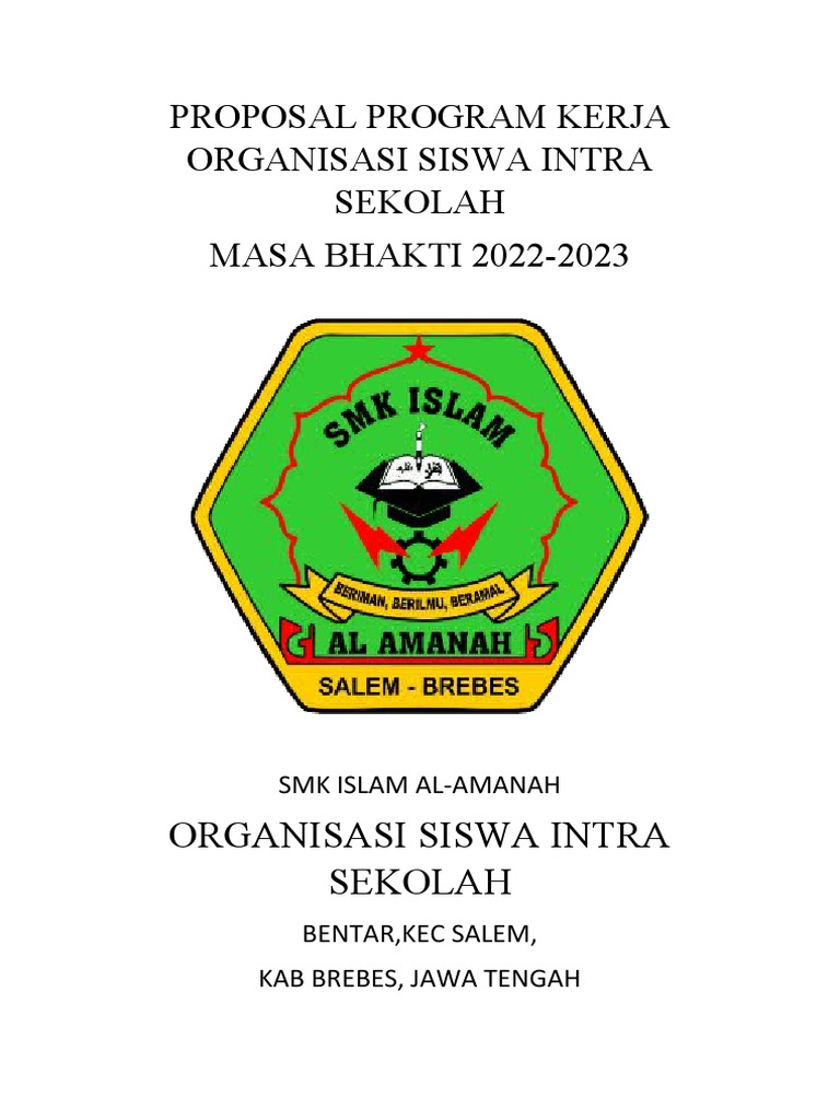 Proposal Program Kerja Organisasi Siswa Intra Sekolah-1 | PDF