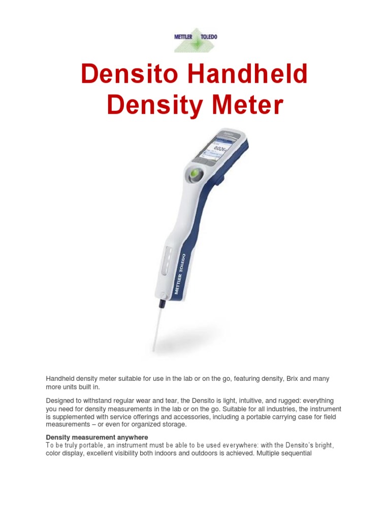 Densito Handheld Density Meter PDF | PDF