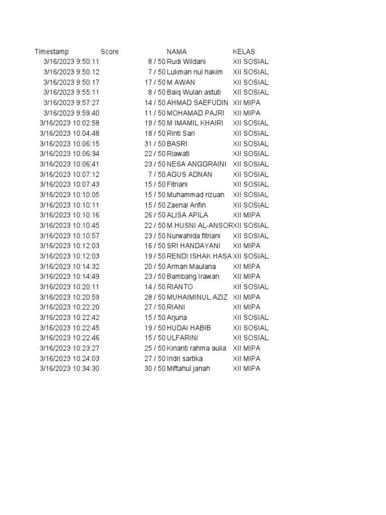 NILAI AM & (Jawaban) | PDF