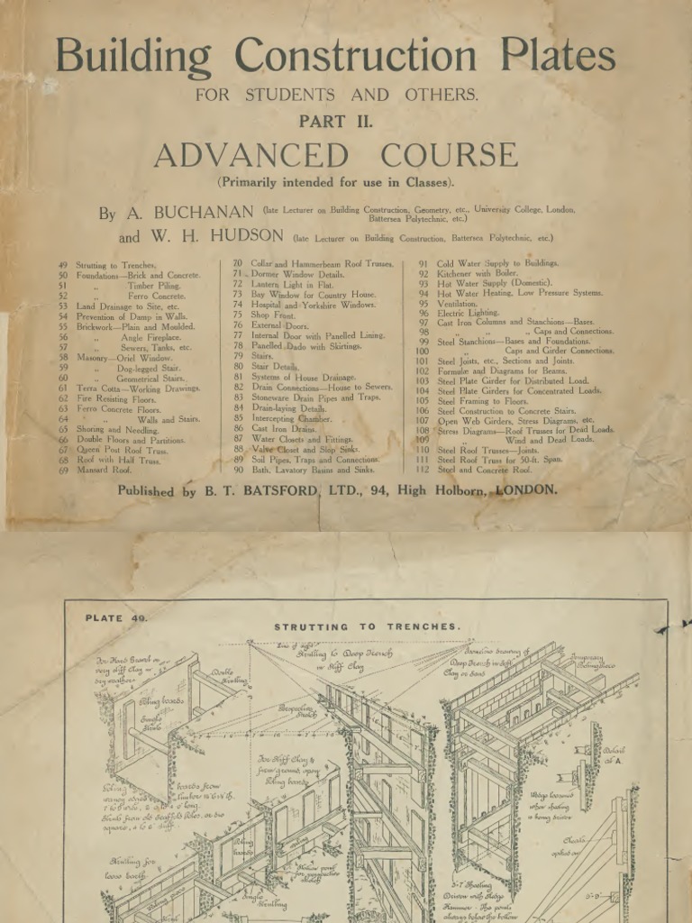 Building Construction Plates A. Buchanan and W. H PDF | PDF