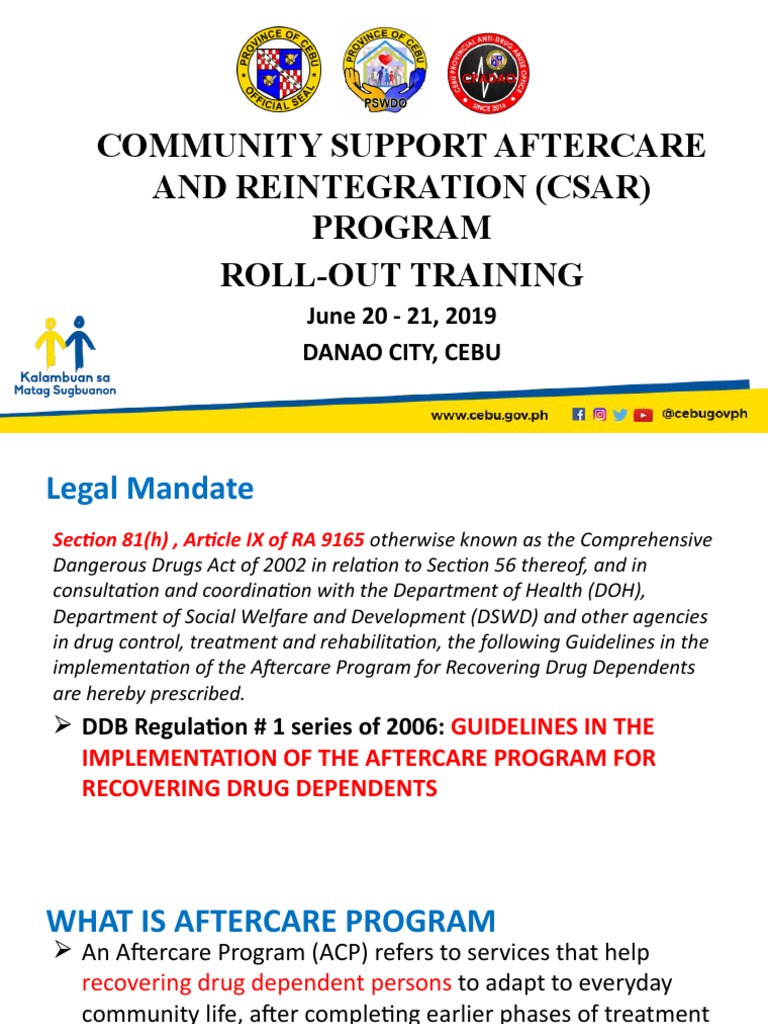 4 - CSAR ORIENTATION-1 (1).pptx | PDF | Drug Rehabilitation | Substance ...