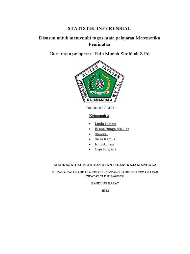 Makalah Statistik Inferensial | PDF
