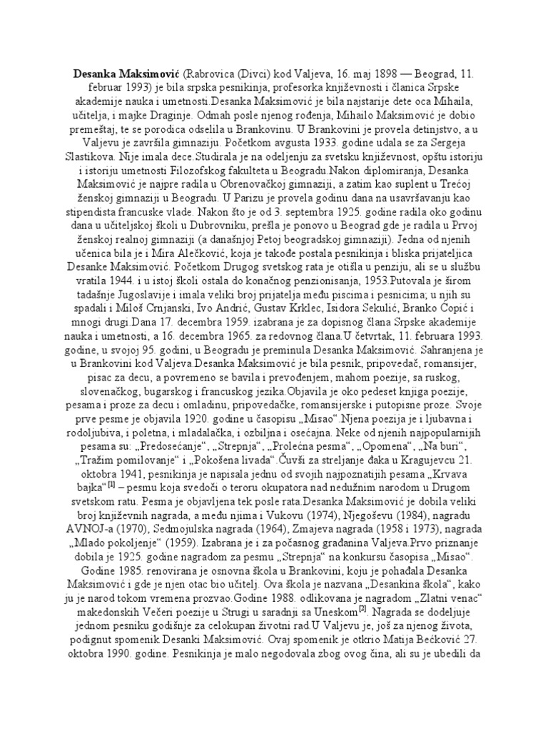 Desanka Maksimović "Tražim Pomilovanje" | PDF