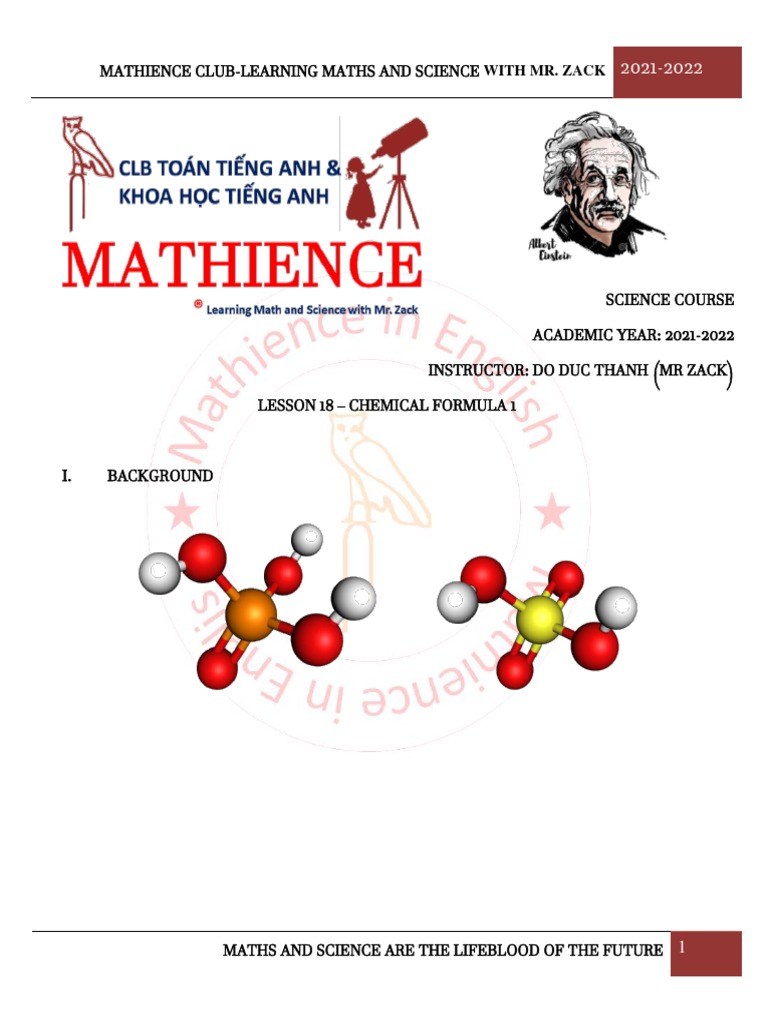 Lesson 18-Chemical Formulas PDF | PDF