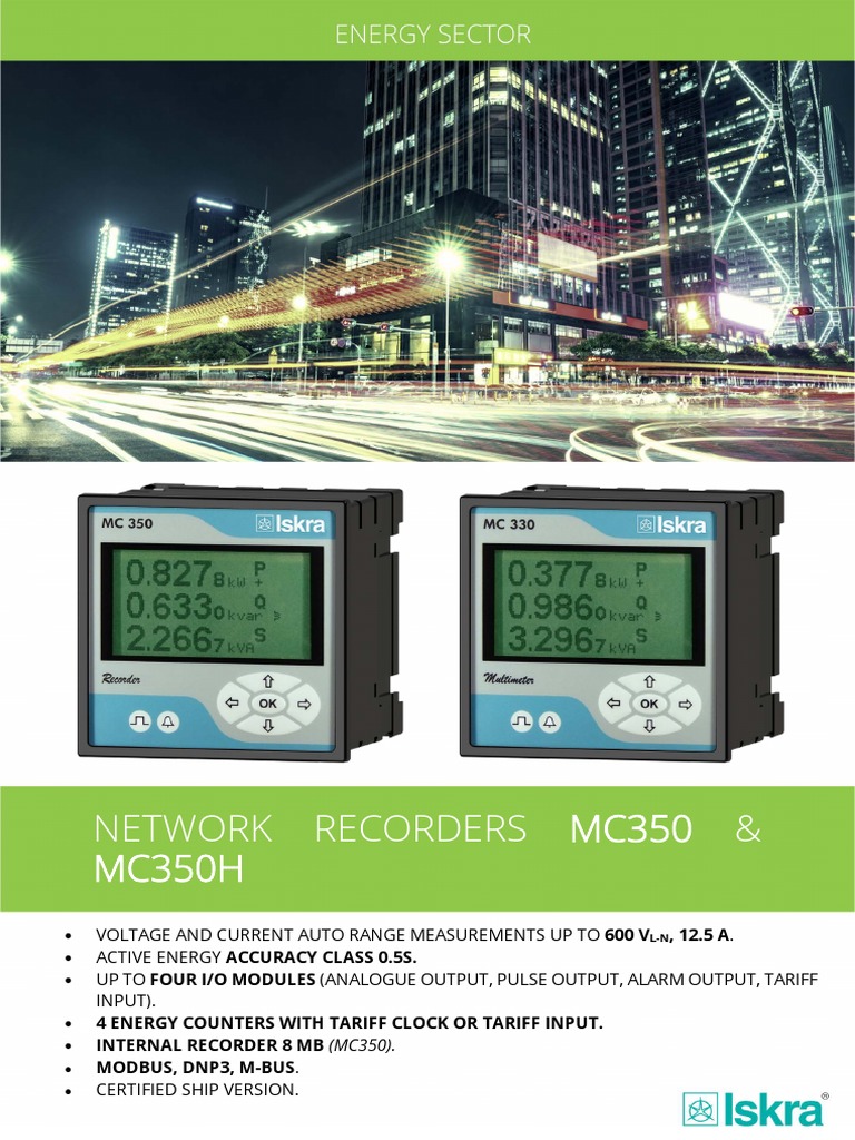 Data Sheet NETWORK RECORDERS MC350 MC350H Version 9.0 PDF | PDF | Power ...