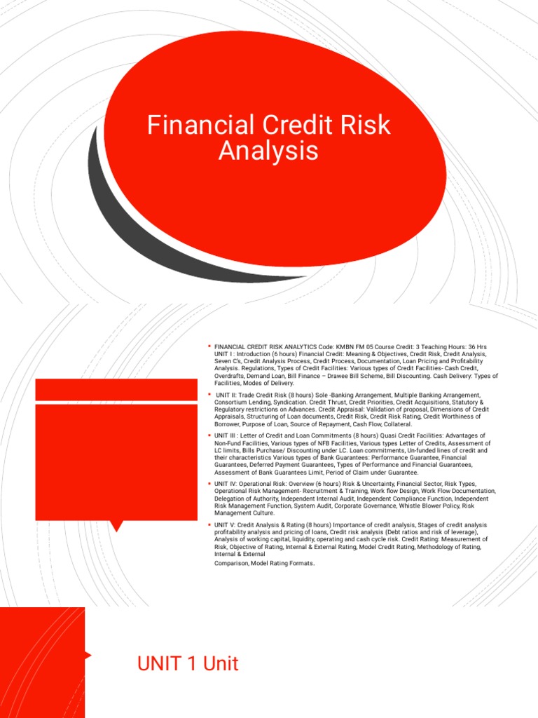 Credit Risk Analysis PDF | PDF | Loans | Finance & Money Management