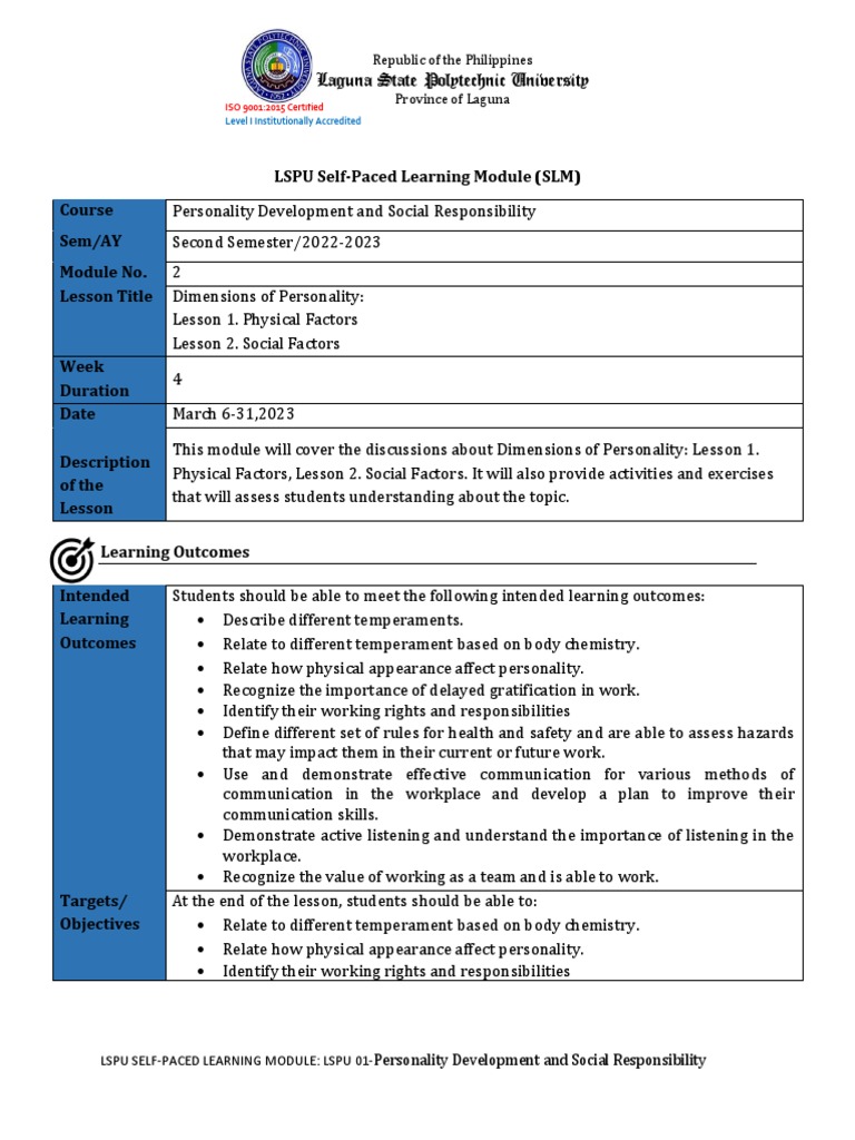 Lspu 01 - Module 2 PDF | PDF