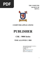 Desktop Publishing 2009-2021 Kcse Computer Studies Practical | PDF ...
