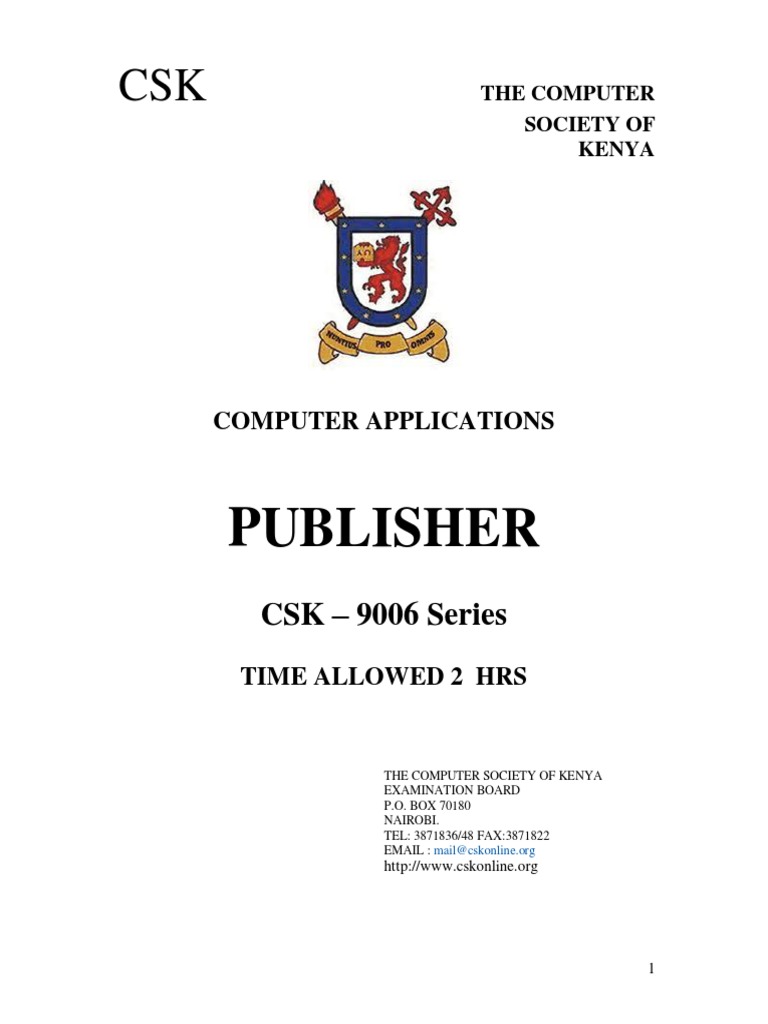 MS Publisher January Exam 2022 PDF | PDF | Art | Computers