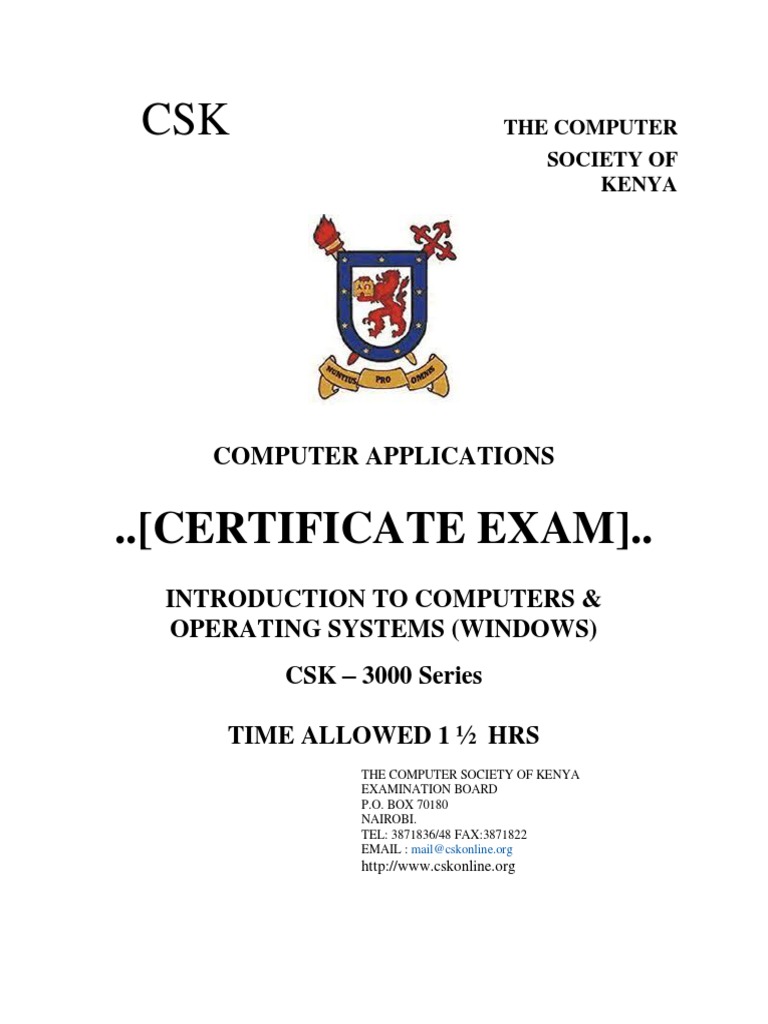 Introduction To Computers & Window January Exam 2022 PDF | PDF