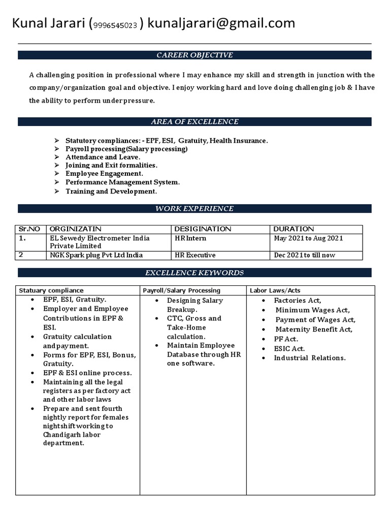 Sahibabad-KUNAL JARARI PDF | PDF | Employment | Payroll
