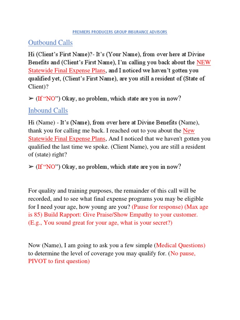 PPG Script New-1 | PDF | Underwriting | Health Care