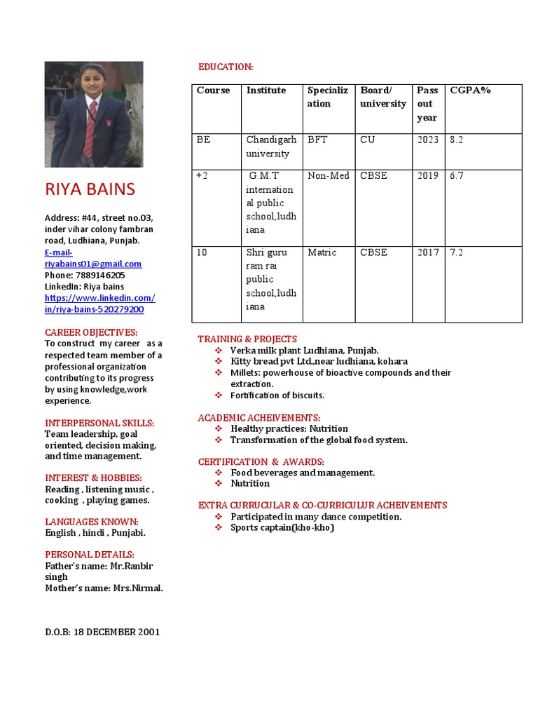 Riya Resume | PDF