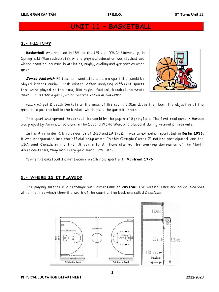 UNIT 11 - Basketball PDF | PDF