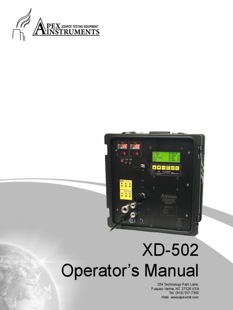XD 502 Operators Manual Short Form v2.2 8.9.19 Print Format PDF | PDF ...