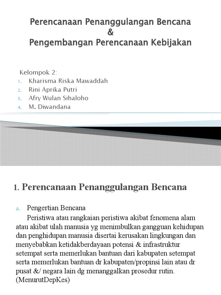Perencanaan Penanggulangan Bencana | PDF