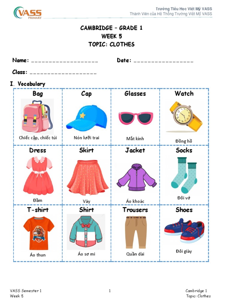 Camb Week 3 Clothes | PDF