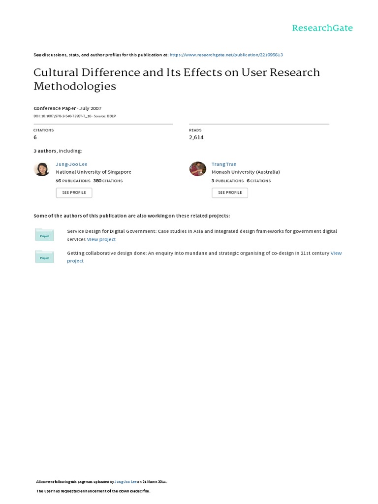 Cultural Difference and Its Effects On User Resear PDF | PDF | Usability | Focus Group