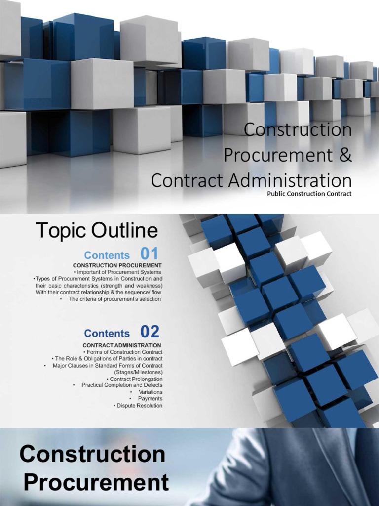 Construction Procurement & Contract Admin | PDF | Business