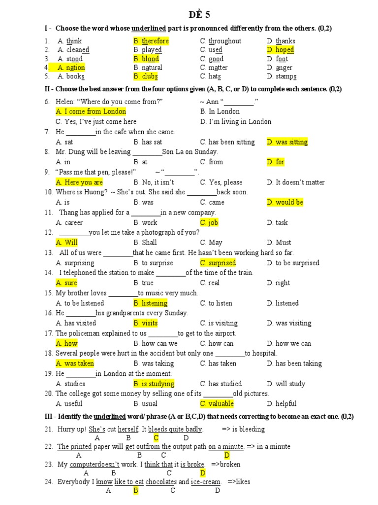English Language Practice Test | PDF | Art
