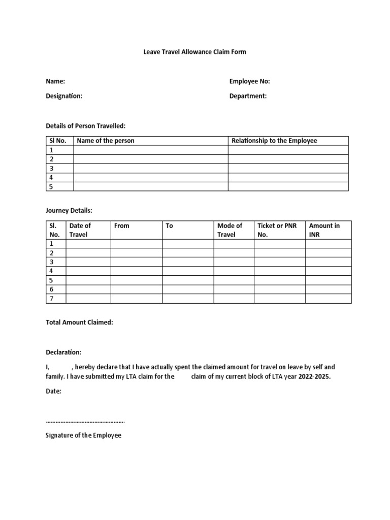 LTA Claim Form | PDF | Law