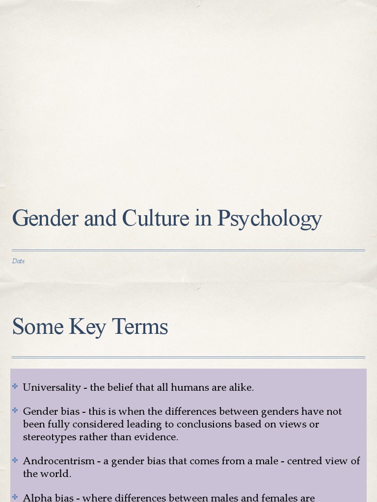 Gender Bias and Androcentrism in Psychology | PDF