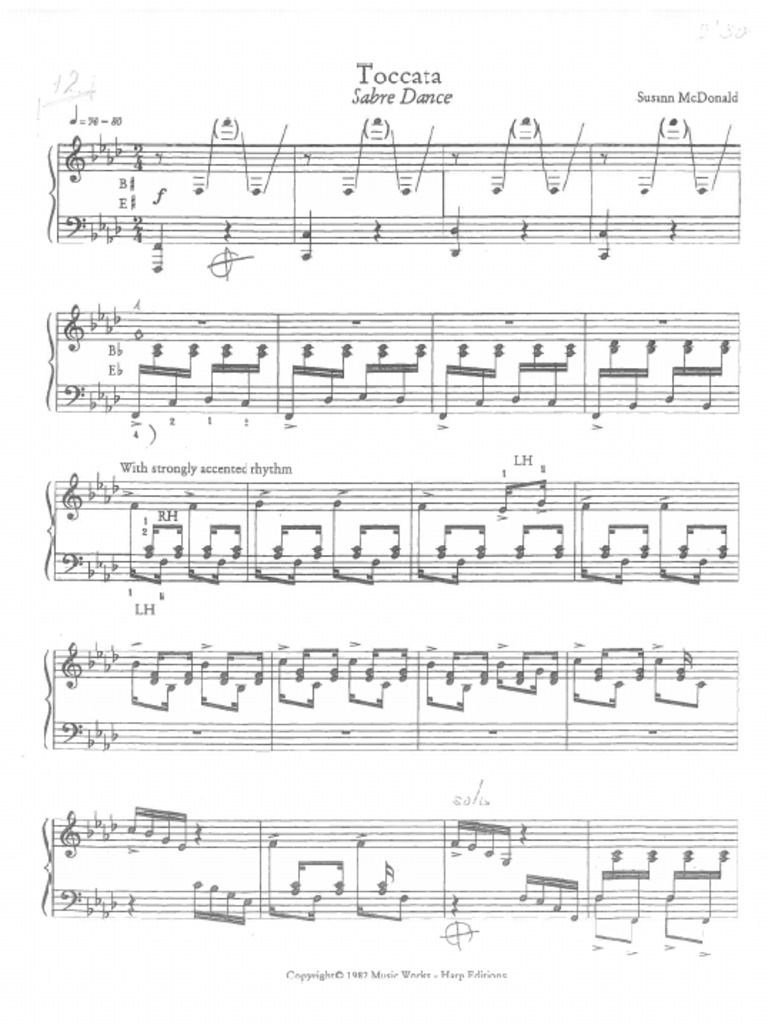Susan McDonald - Toccata Sabre Dance PDF | PDF