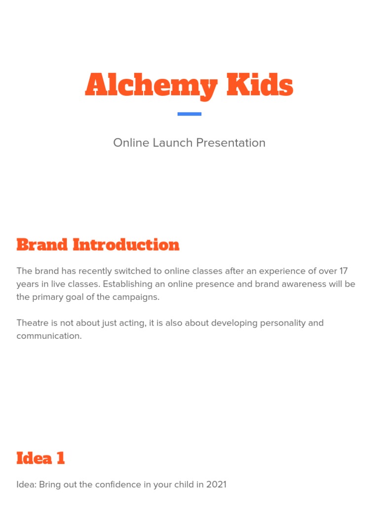 Alchemy Kids | PDF | Digital Marketing | Social Media
