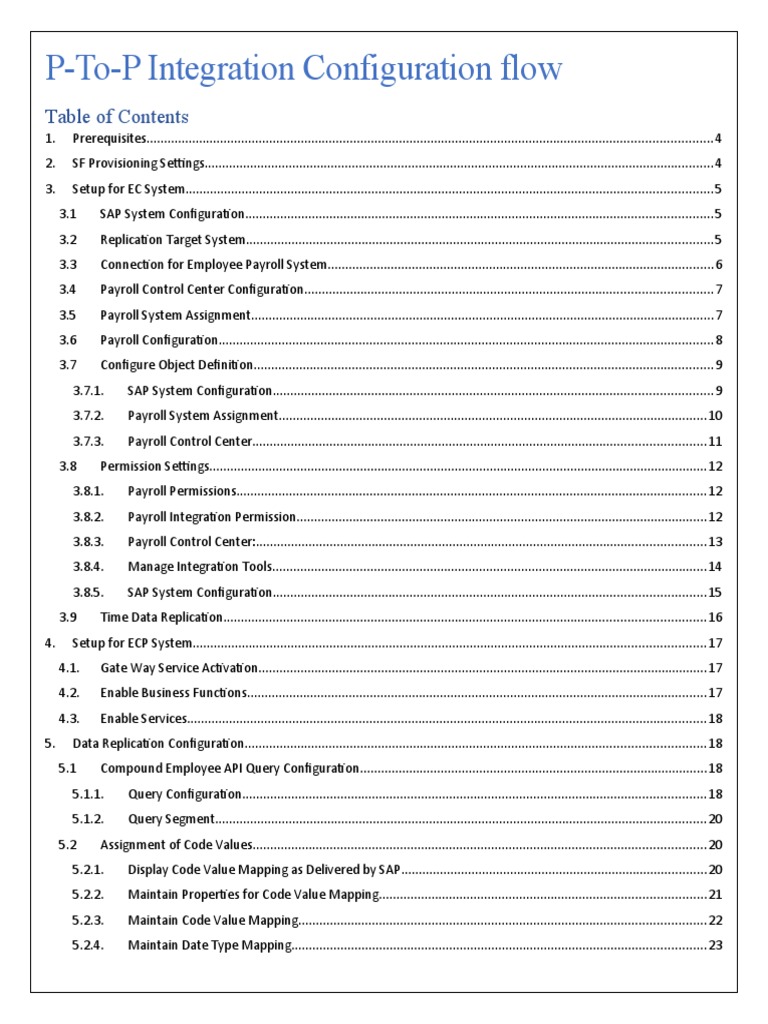 PTP Integration Configuration Flow 3.1 (1).docx | PDF