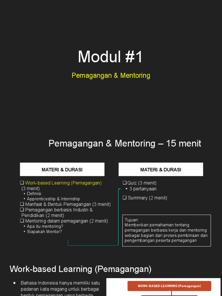 Modul #1 Pemagangan & Mentoring | PDF | Karier & Perkembangan