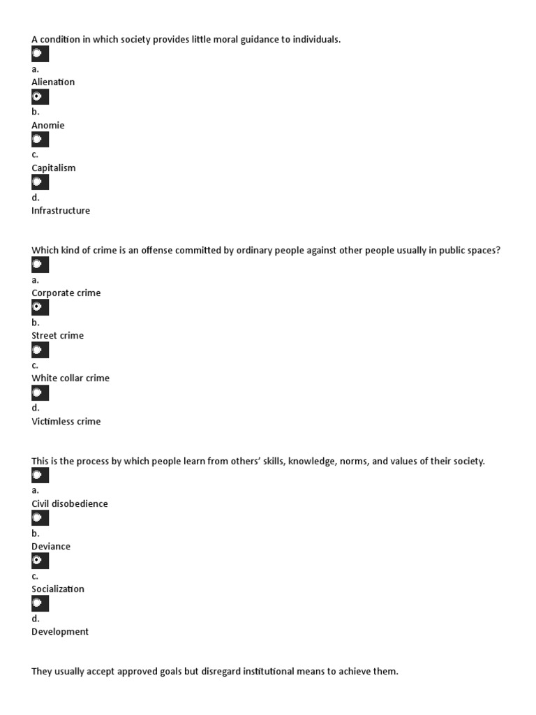 UCSP (Answer Key) | PDF