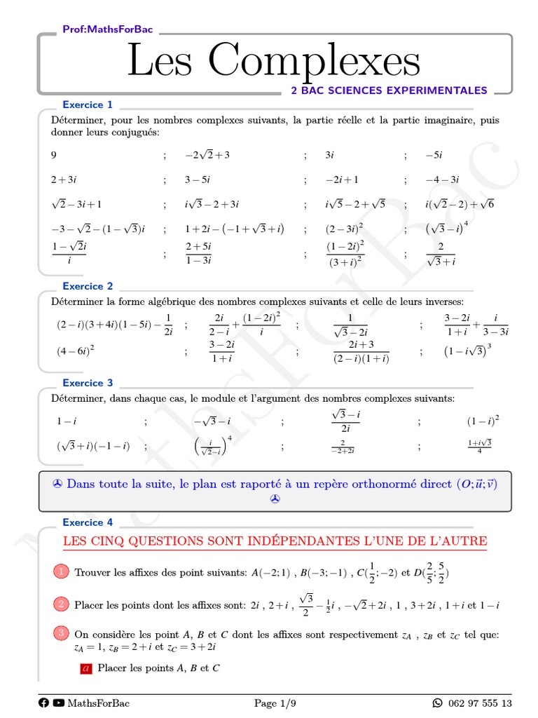 13 Complexes PDF | PDF | Nombre complexe | Triangle