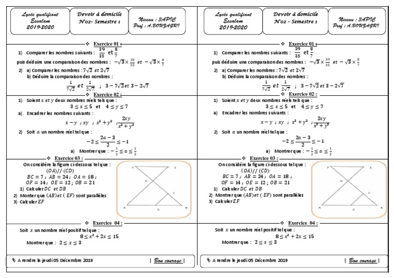 Devoir Libre 02-S1-3APIC PDF | PDF