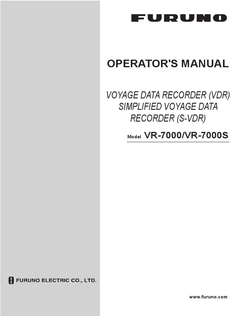VDR Operator's Manual | PDF