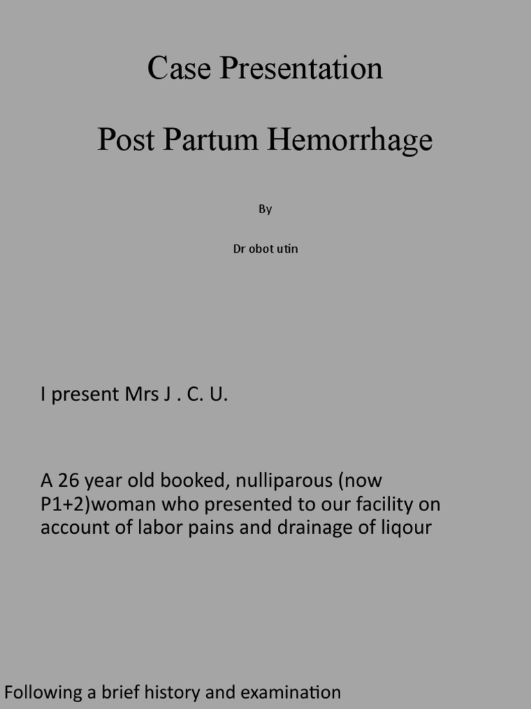 PPH Case Presentation | PDF