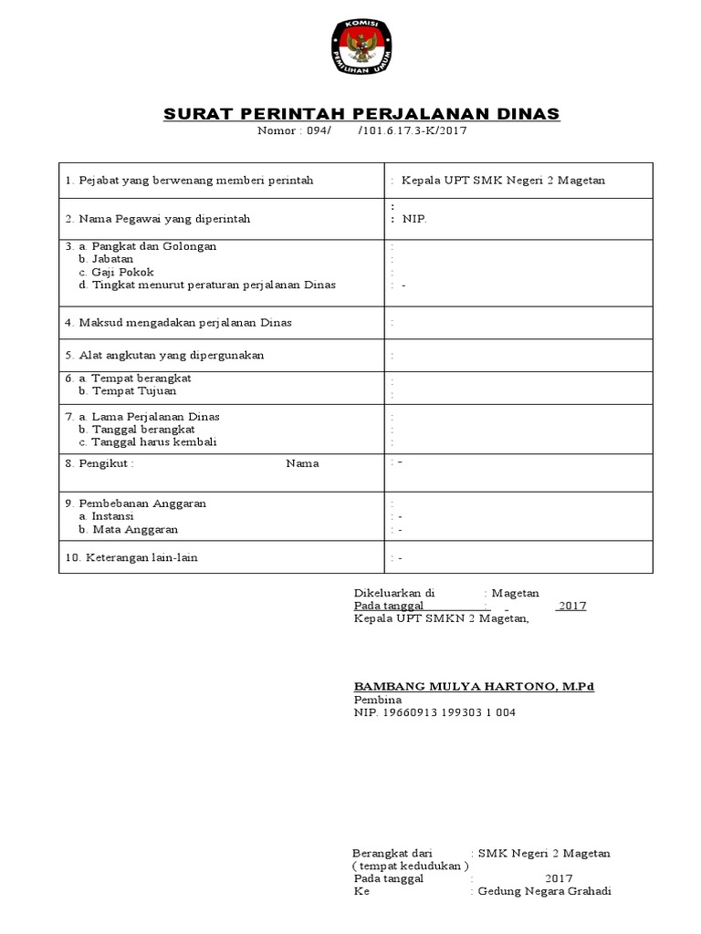 Contoh SPPD KS | PDF