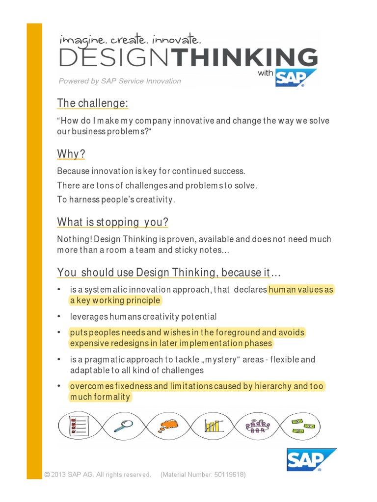 Design Thinking SAP THINK1 - DT - Method - Cards - v2 - A4 | PDF ...
