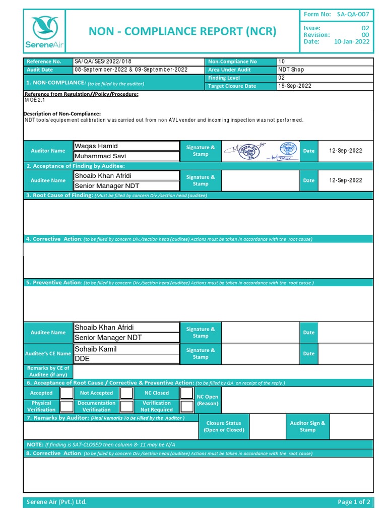 NCR 10 PDF | PDF | Audit | Business Process Management