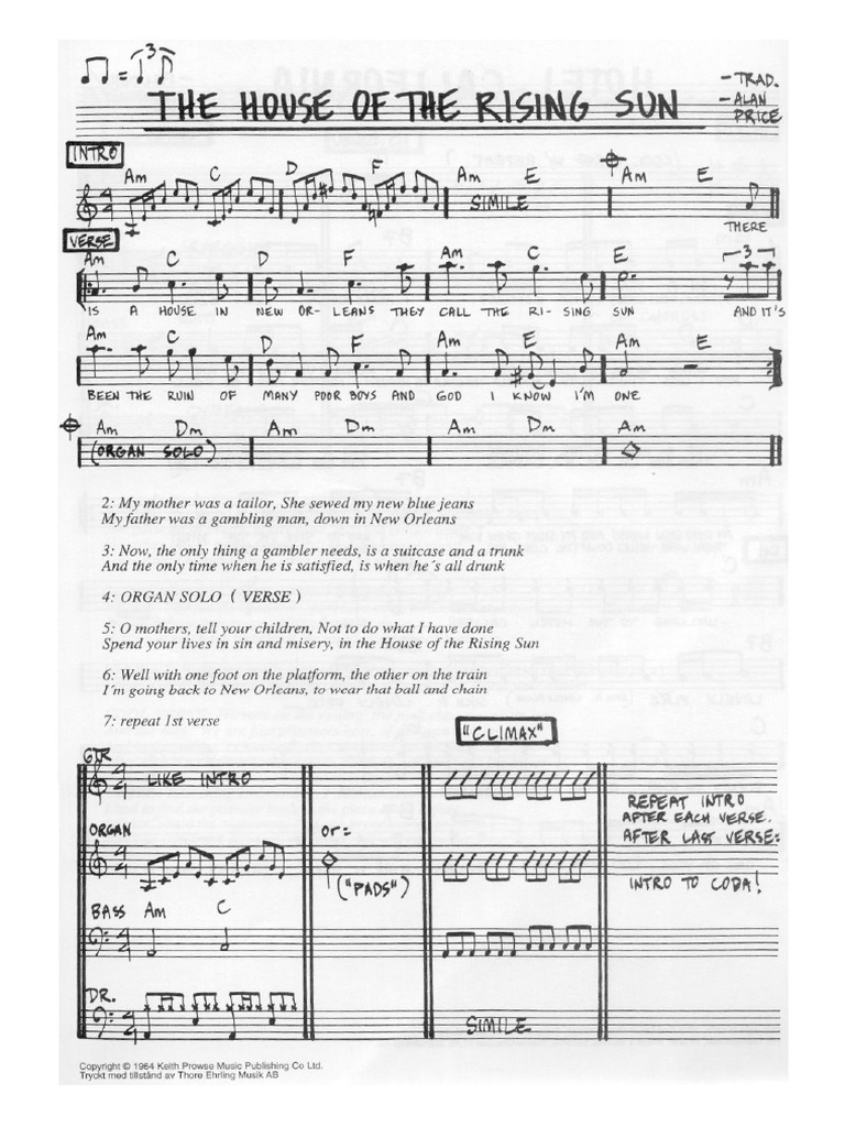 The House of The Rising Sun PDF | PDF