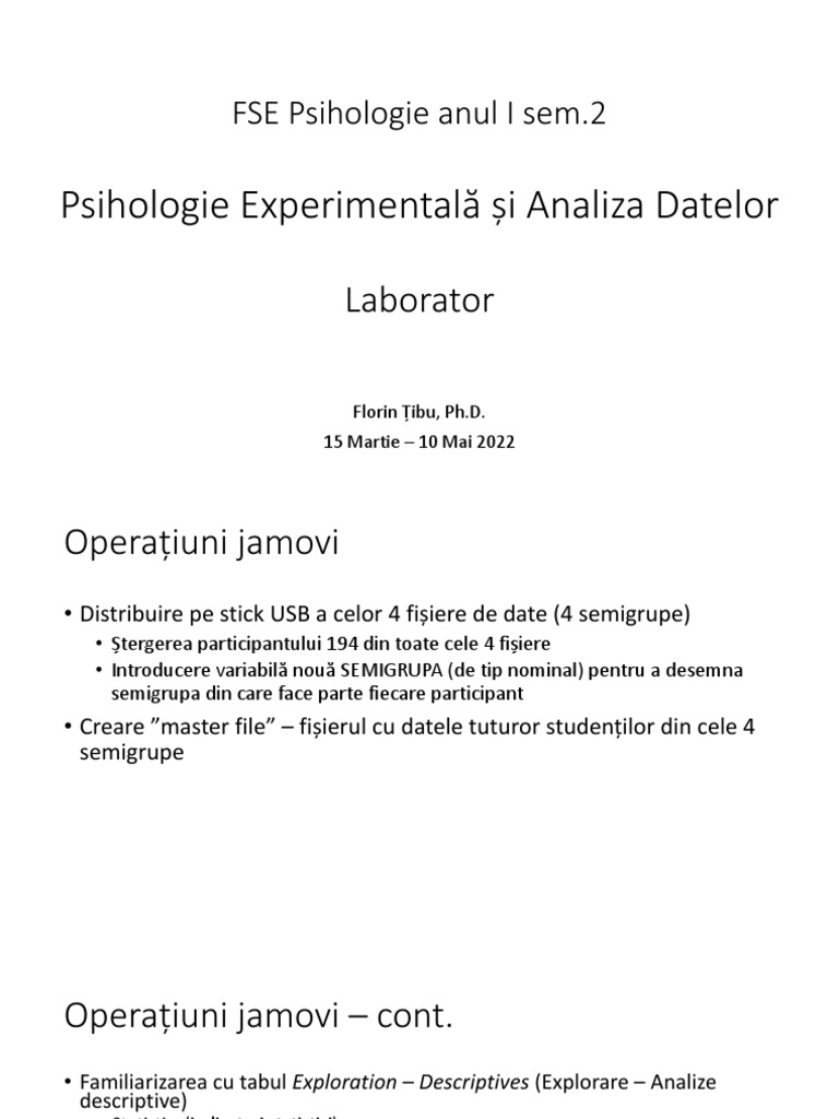 Slideuri FINALE Laborator PEAD 2022 PDF | PDF