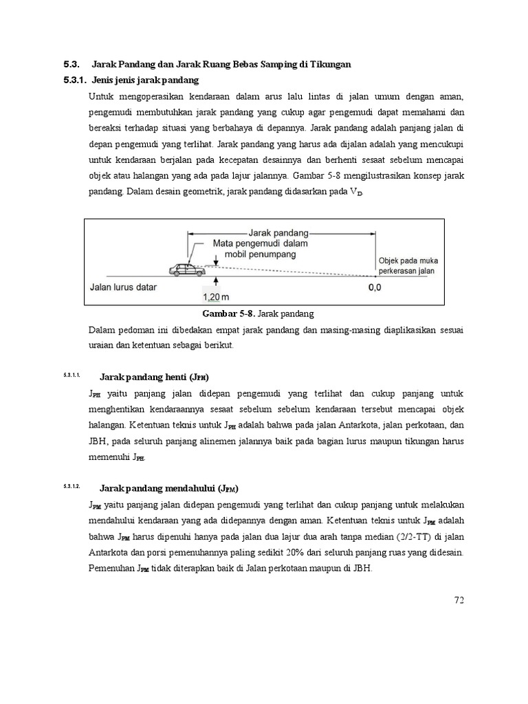 Jarak Pandang dan Zona Visibilitas Pengemudi | PDF | Teknologi & Rekayasa
