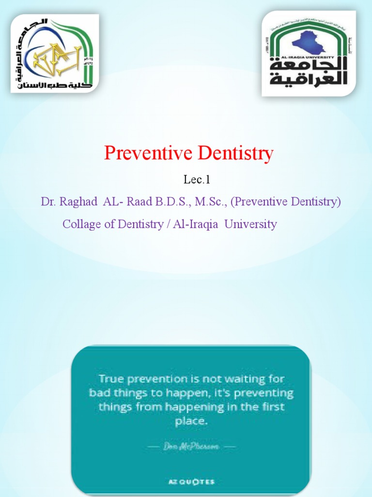 Preventive Dentistry: Key Strategies Explained | PDF | Dentistry ...