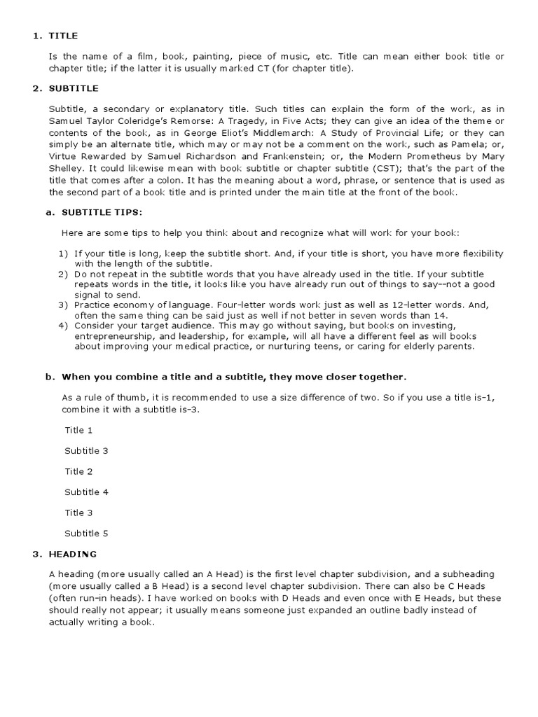 Title and Heading For Students | PDF | Orange (Fruit) | Apple