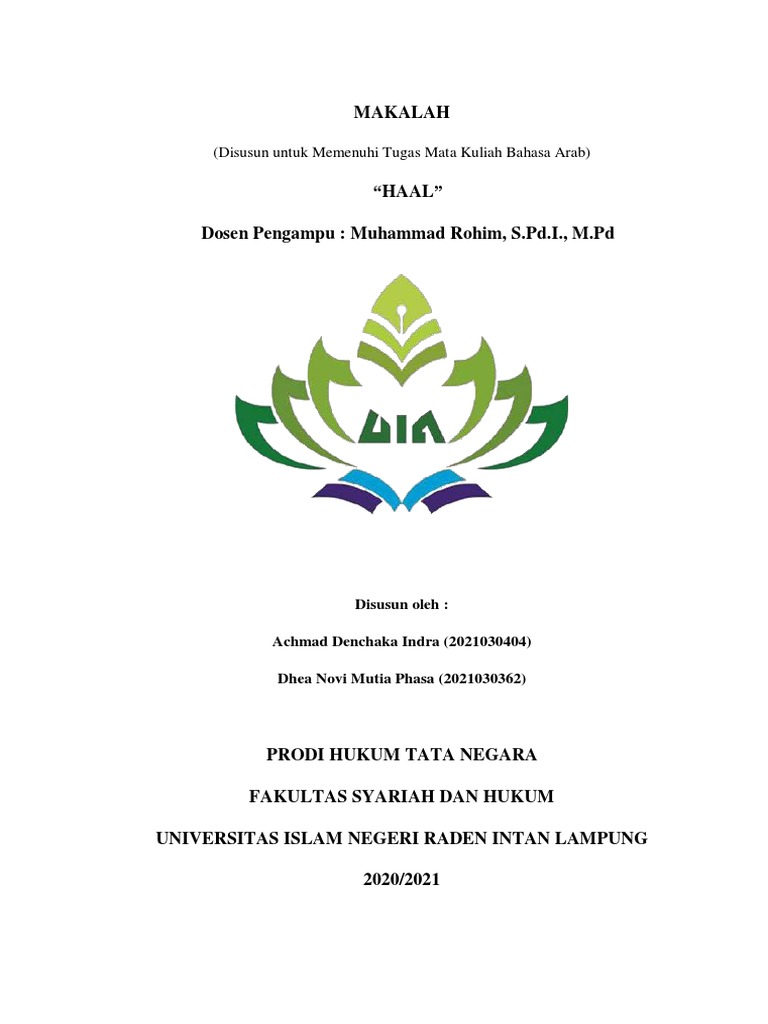 Pengertian dan Contoh Haal dalam Nahwu | PDF
