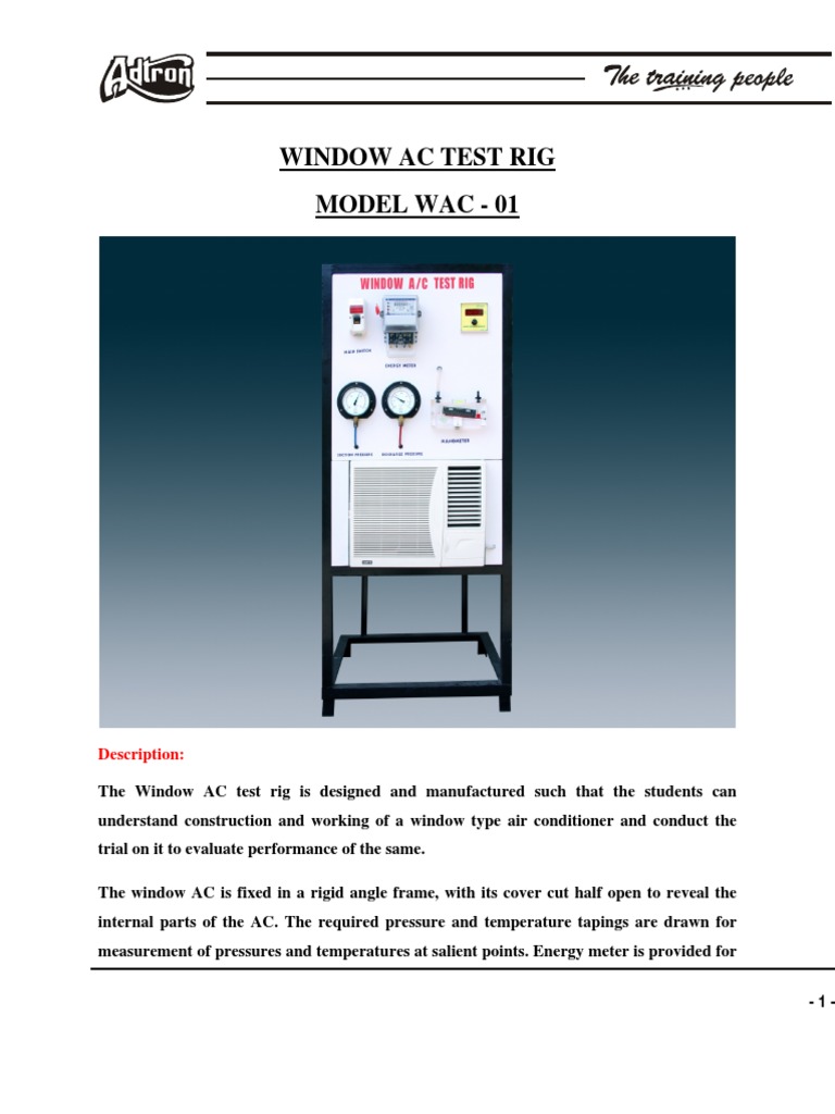 Window Ac Test Rig PDF | PDF