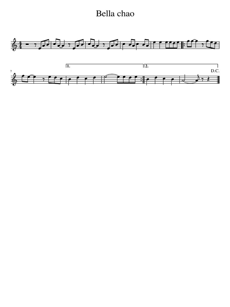 Bella Ciao PDF | PDF