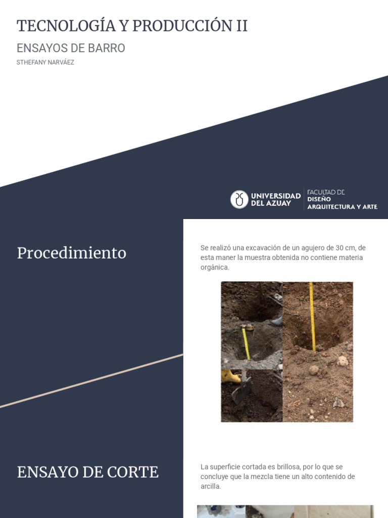 Ensayos de Barro PDF | PDF